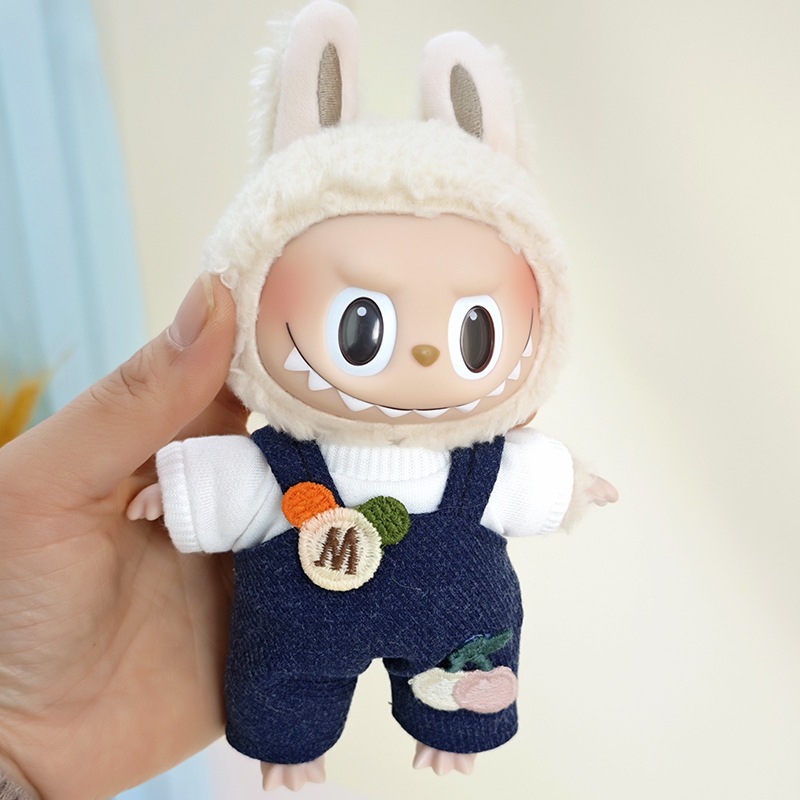 [พร้อมส่ง] Labubu Labbu Series Macaron Suit Overalls Suit Labubu 15cm ...