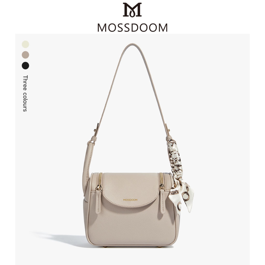 MOSSDOOM Zenith Bag กระเป๋าสะพายไหล่น้ำหนักเบา ซิปรูด2ด้าน เเถมโบว์ ...