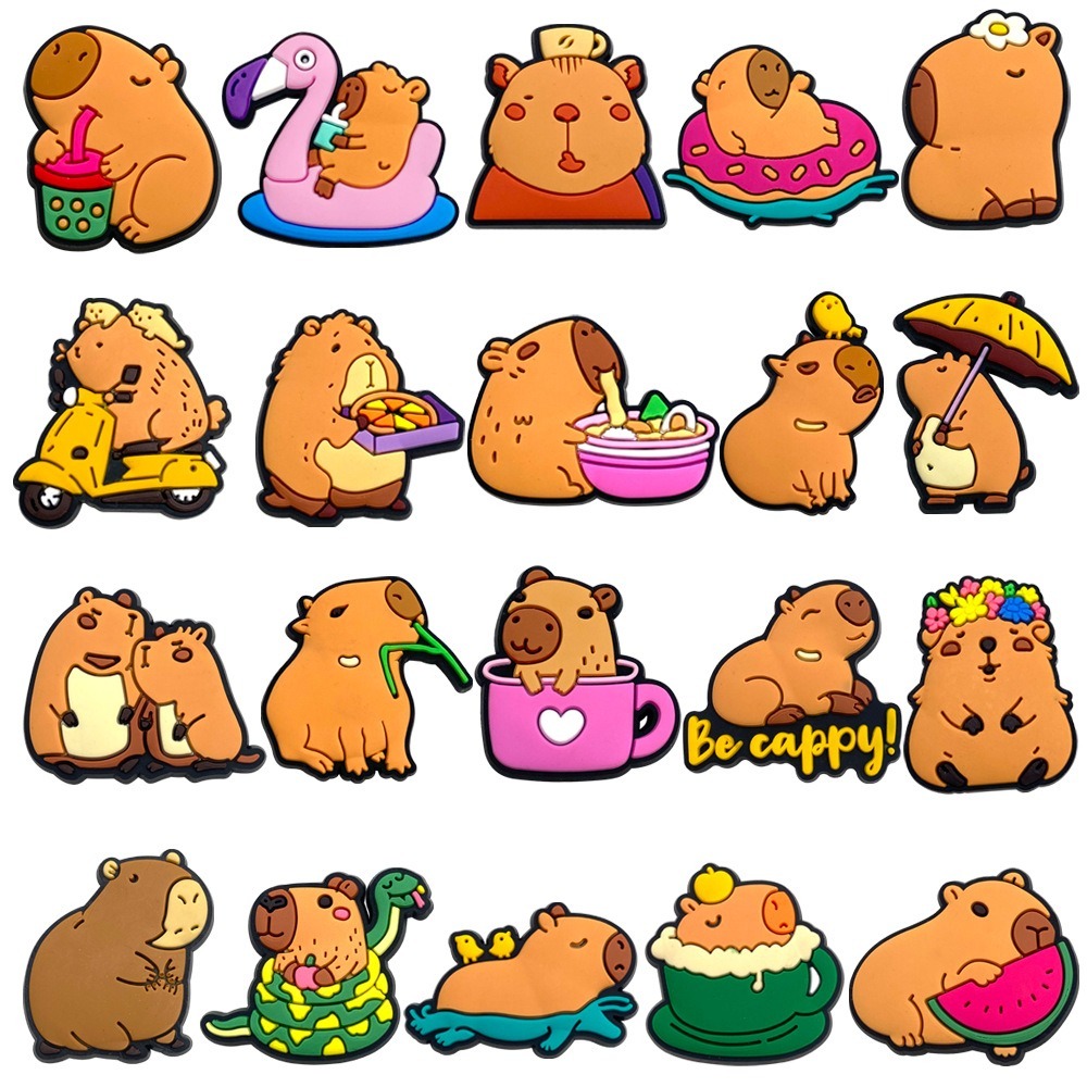 น่ารัก Pufferfish capybara การ์ตูน series 1pcs crocs Charms jibbitz DIY ...