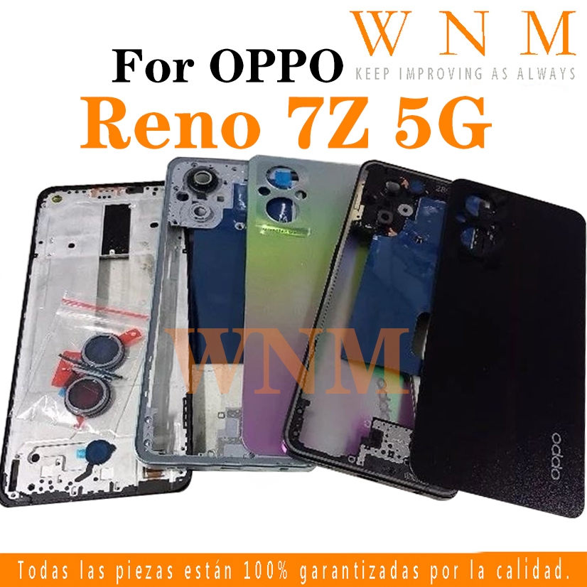 สําหรับ OPPO Reno 7Z 5G CPH2371 LCD กรอบด้านหน้า Bezel ฝาหลังแบตเตอรี่ ...