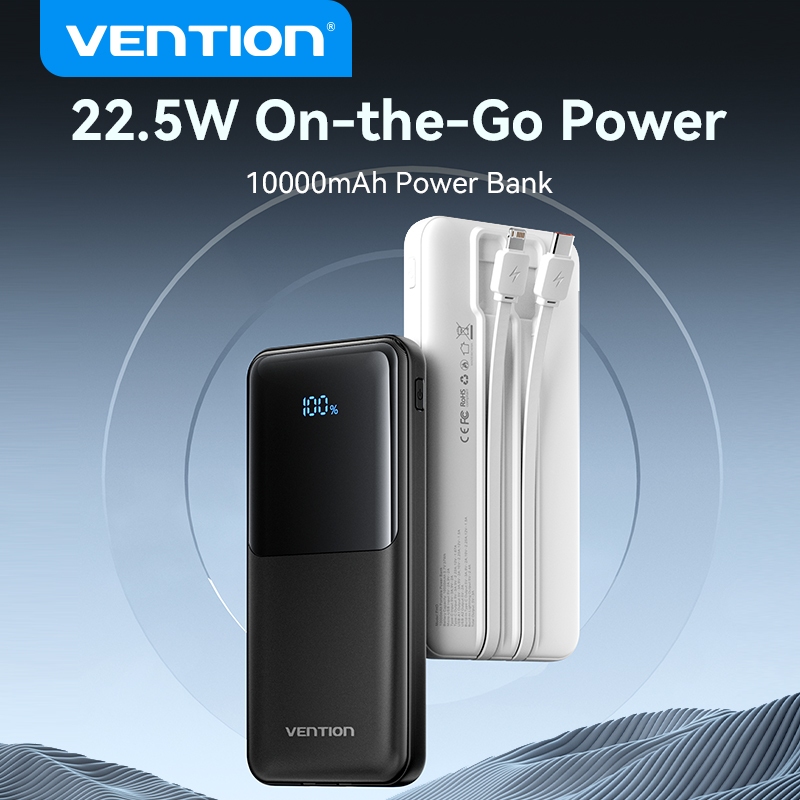 Vention Power Bank พร ้ อมสายเคเบิล 20000mAh PD 22.5W Fast Charging ใน ...