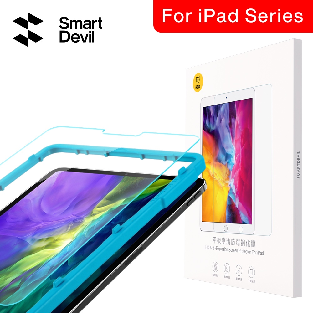 Smartdevil กระจกนิรภัยสําหรับ iPad 11th/Air7/Pro 2024/2022/2021/Air6/Mini6 ฟิล์มแบบเต็มหน้าจอ ...