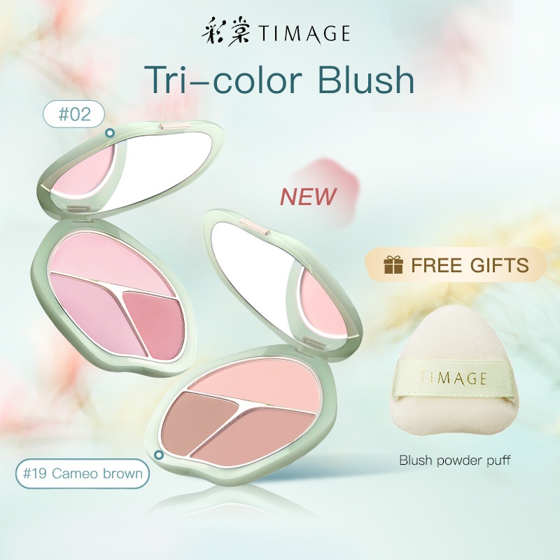 彩棠TIMAGE Blush Palette 3in1 บลัชออนพาเลท 3เฉดสี ปัดแก้ม ปัดแก้มผิวโกลว์ ...