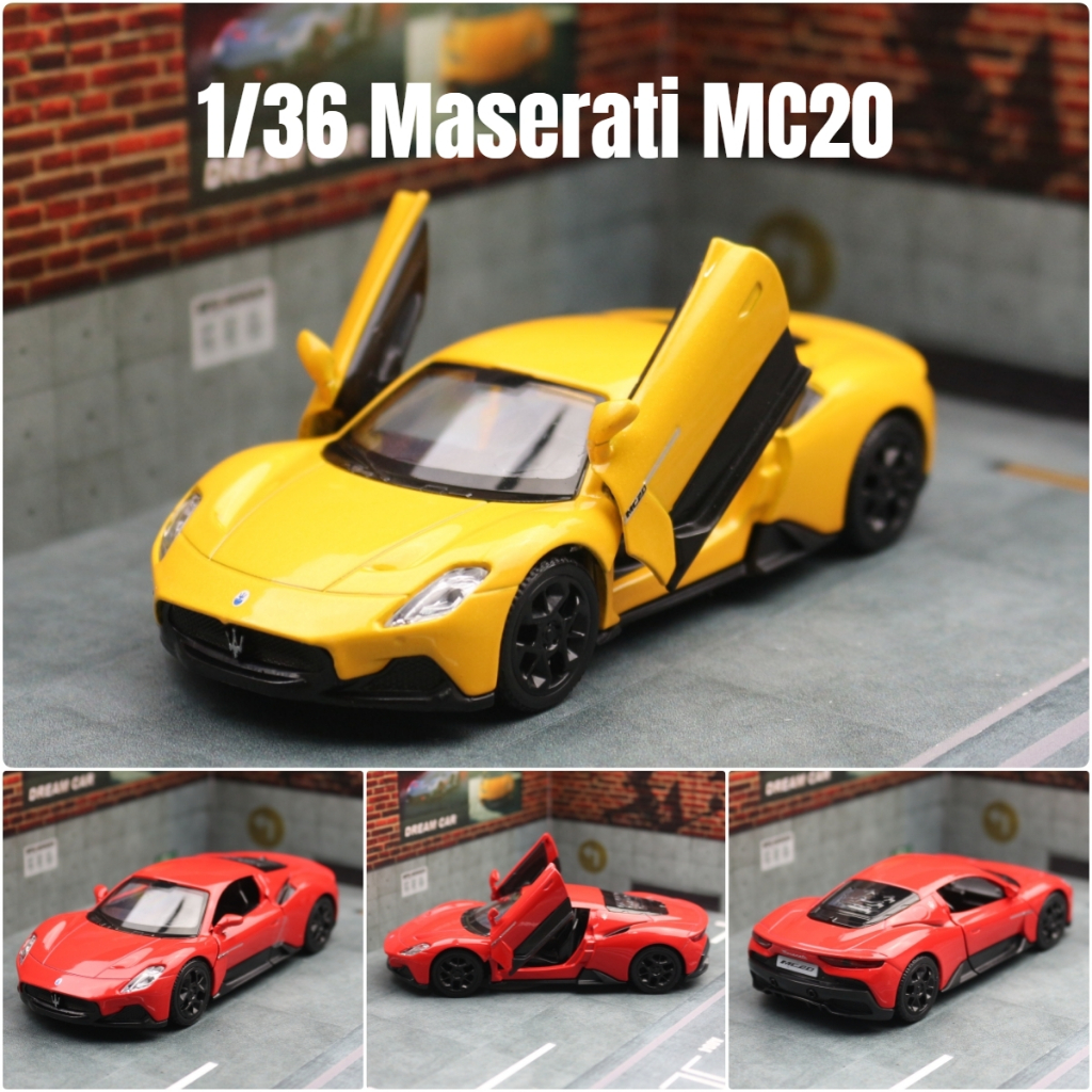 Rmz CITY 1/36 Maserati MC20 จําลอง Die Cast รถรุ ่ น Diecast โลหะผสมโลหะ Miniature ดึงกลับคอลเลก ...