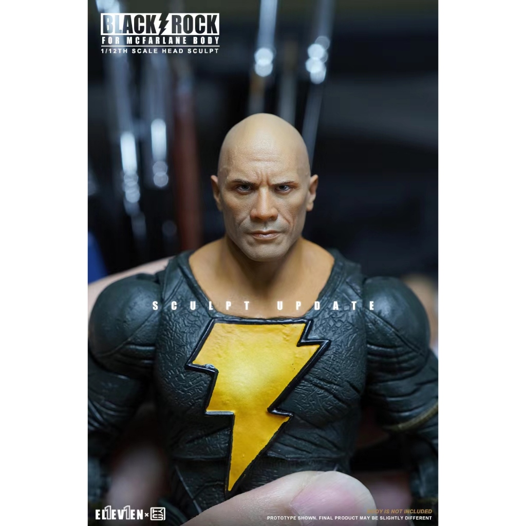 1:10 Scale Black Adam Dwayne Johnson Head แกะสลักรุ่น Fit สําหรับ 7 ...