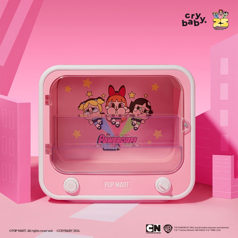 P POPMART POPMART CRYBABY Powerpuff Girls Series TV Luminous Display ...