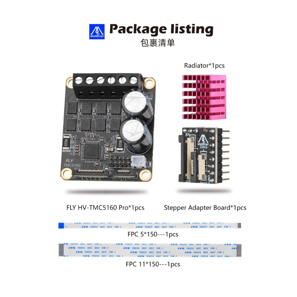 Mellow Fly 24V/48V HV TMC5160 Pro V1.5 Stepper Motor Driver สําหรับ ...