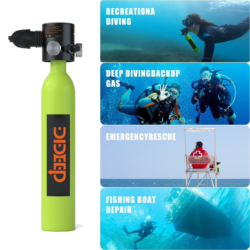 DIDEEP Mini Lung Tank 0.5L/1L ดําน้ําขวดออกซิเจนชุดดําน้ําดูปะการังถัง ...