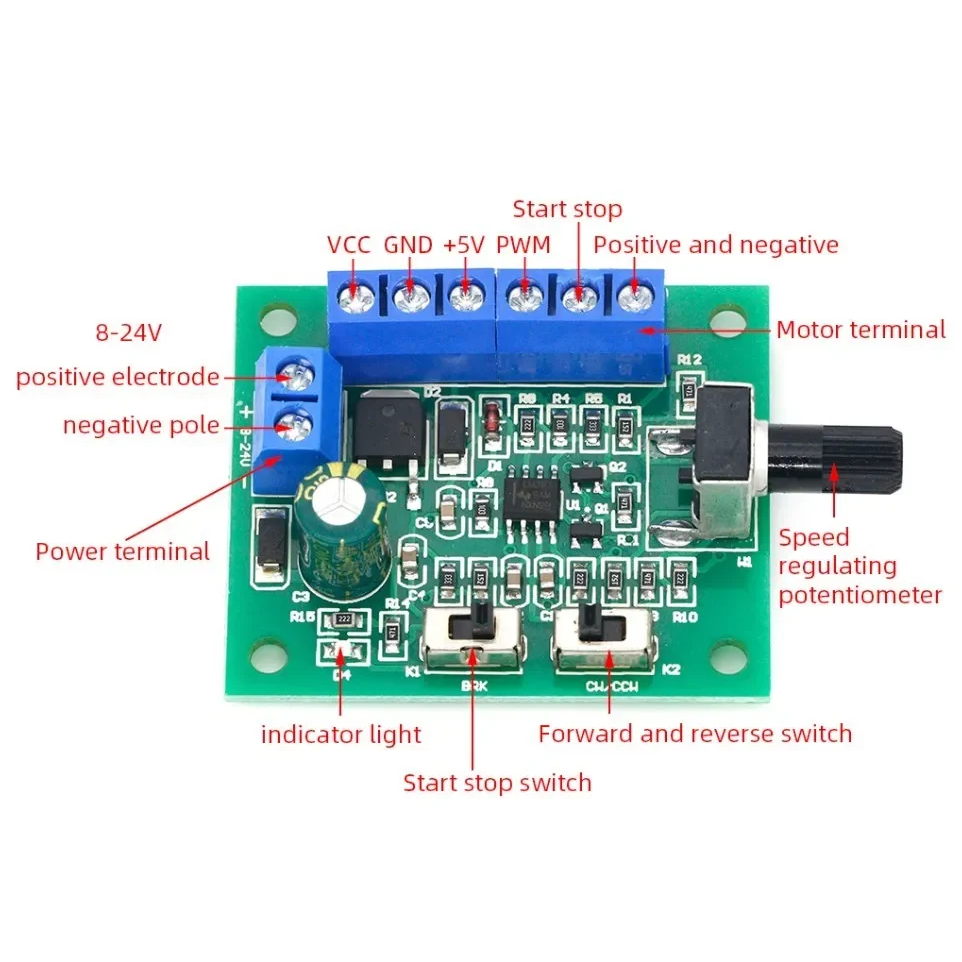 Pwm speed controller brushless DC มอเตอร์ driver แผ่น governor โมดูล ...