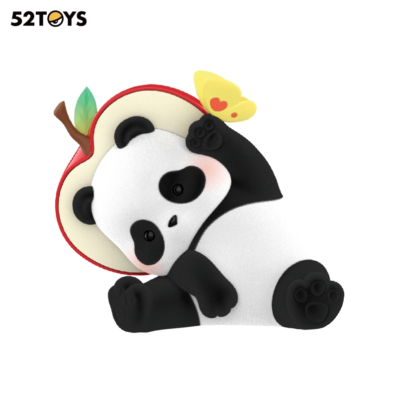 52TOYS Panda Roll Limited Edition Small-minded Panda with Apple Hat Figure/Apple Series Plush ...