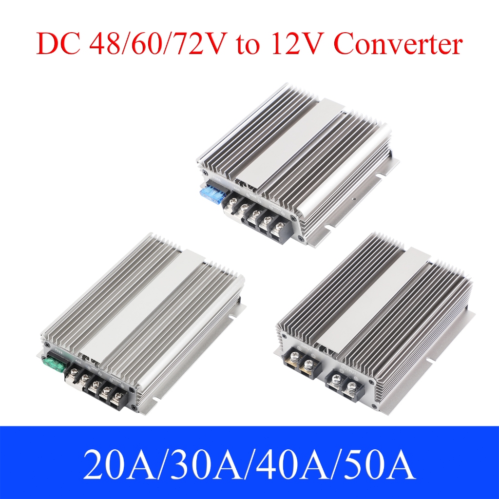 48v/60v/72v ถึง 12V/24V DC Power Converter 20A 30A 40A 50A Buck Regulator Step Down Voltage ...