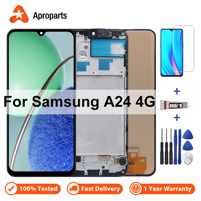 สําหรับ Samsung A24 4G A245 SM-A245F SM-A245M/DS จอแสดงผล LCD พร ้ อมหน ...
