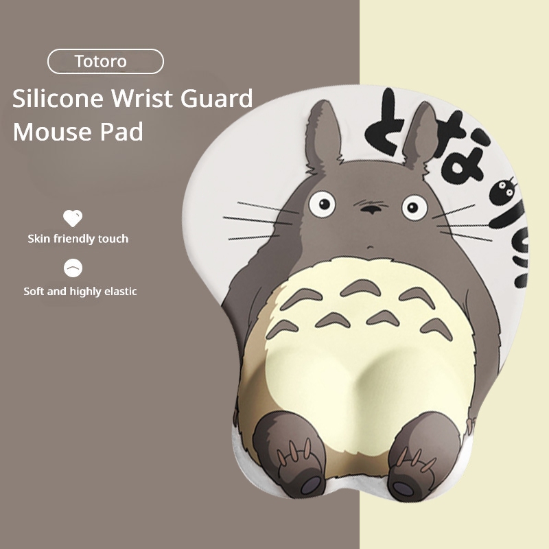 แผ่นรองเมาส์ ซิลิโคนนุ่ม ลายการ์ตูน Totoro Pochacco และ Shiba Inu 3D ...