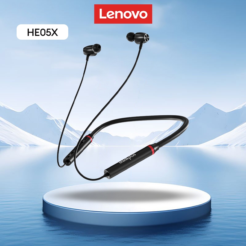 Lenovo HE05X หูฟังไร ้ สายบลูทูธแบบคล ้ องคอพร ้ อมคุณสมบัติลดเสียงรบ ...