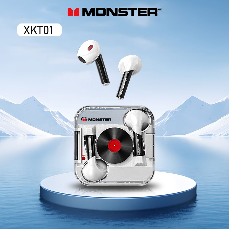 Monster XKT01 หูฟังบลูทูธไร้สาย เกมมิ่ง ENC หูฟังบลูทูธตัดเสียงรบกวน 5. ...