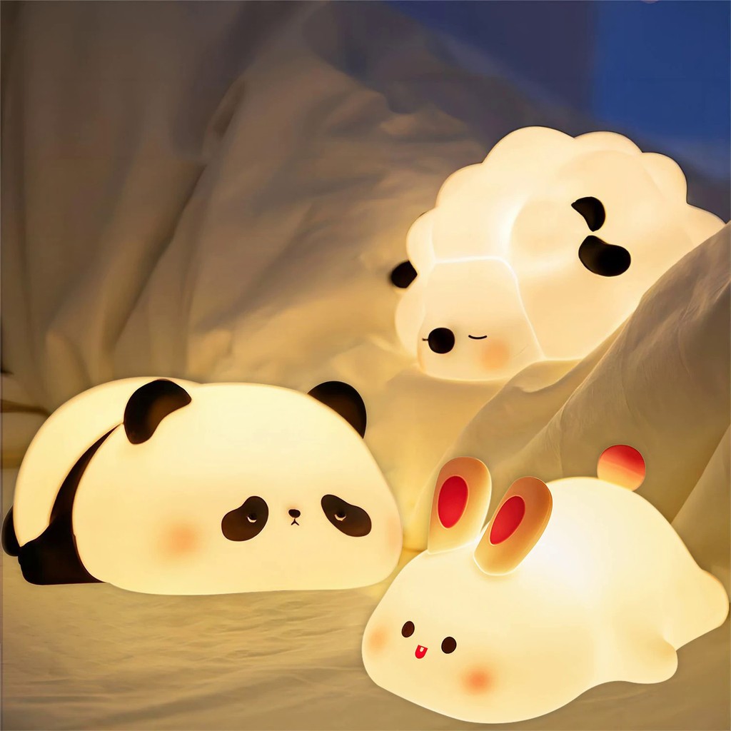 Led Panda Night Light USB ชาร์จน่ารัก Panda เด็ก Night Light ความสว่าง ...