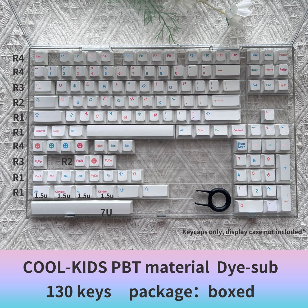 Fast Shipping/cool kids Keycaps /Dye Sub /cherry profile /pbt fabric ...