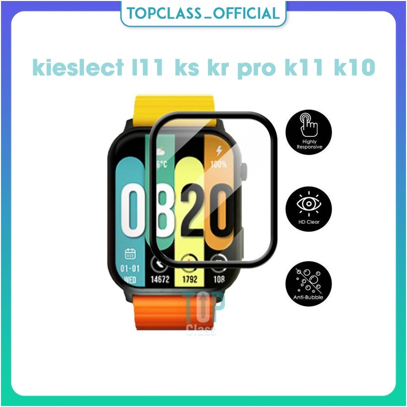 3d โค ้ งกระจกนิรภัยป ้ องกันหน ้ าจอสําหรับ Kieslect สมาร ์ ทวอท ์ ช L11 KS KR Pro K11 K10 ...