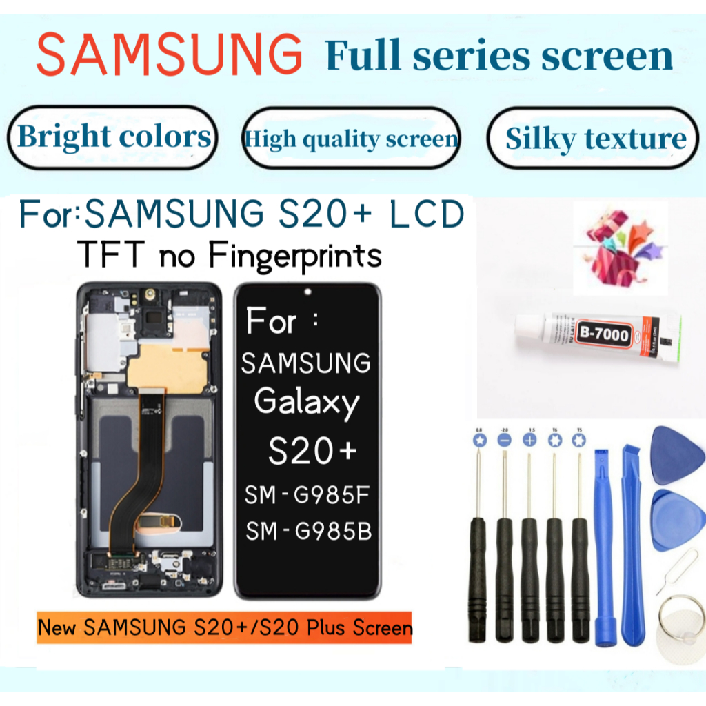 ยี่ห้อใหม่ Samsung Galaxy S20+LCD SM-G985 S20 Plus จอแสดงผล LCD หน้าจอ ...
