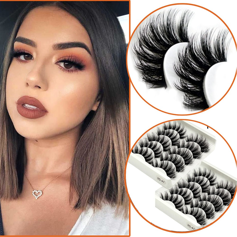 10 คู่ Curl Long False Lashes สําหรับผู้หญิง, Multi-layer 3D Crisscross ...