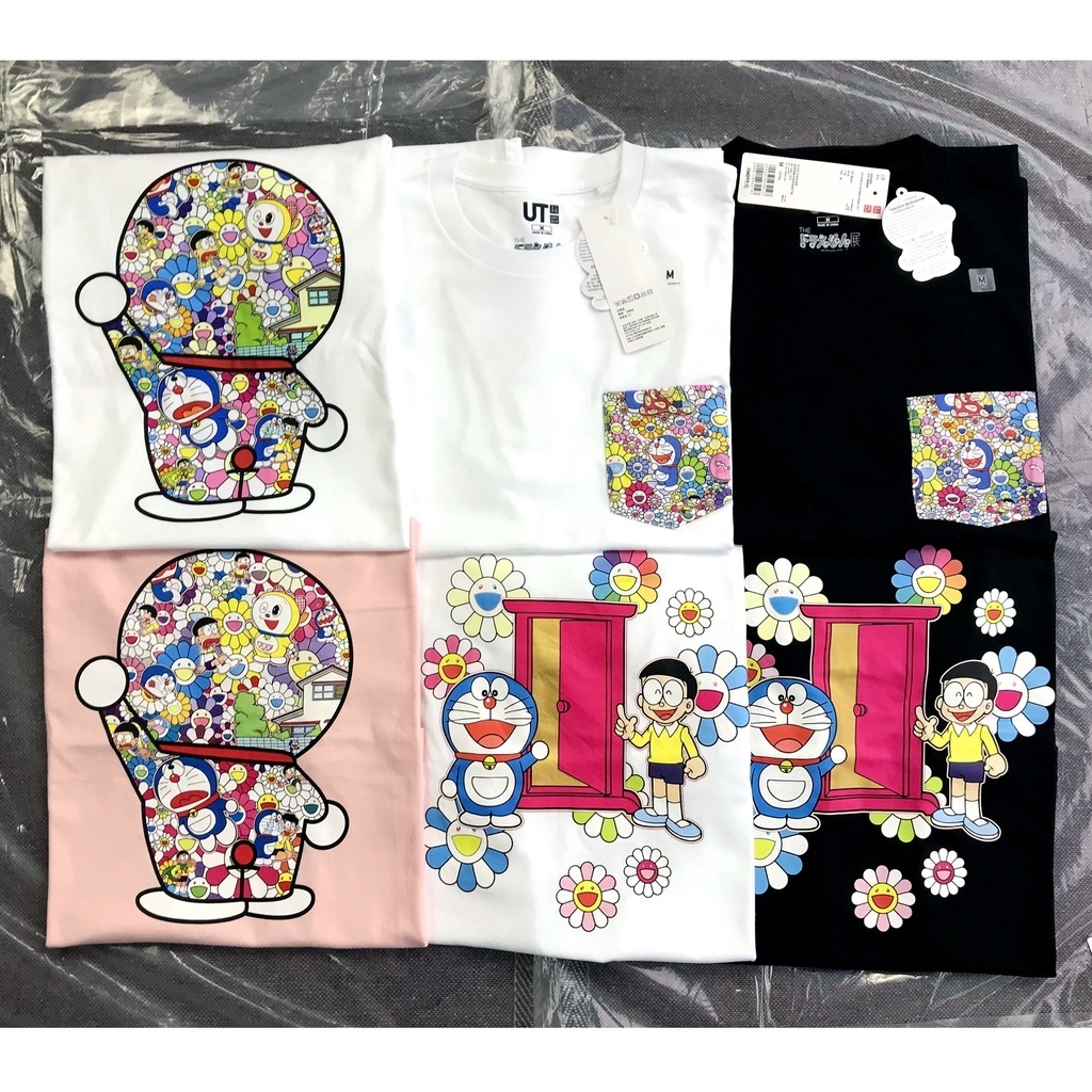 Doraemon Murakami x Doraemon x Uniqlo A Dream Sunflower เสื ้ อยืดแขนสั ...
