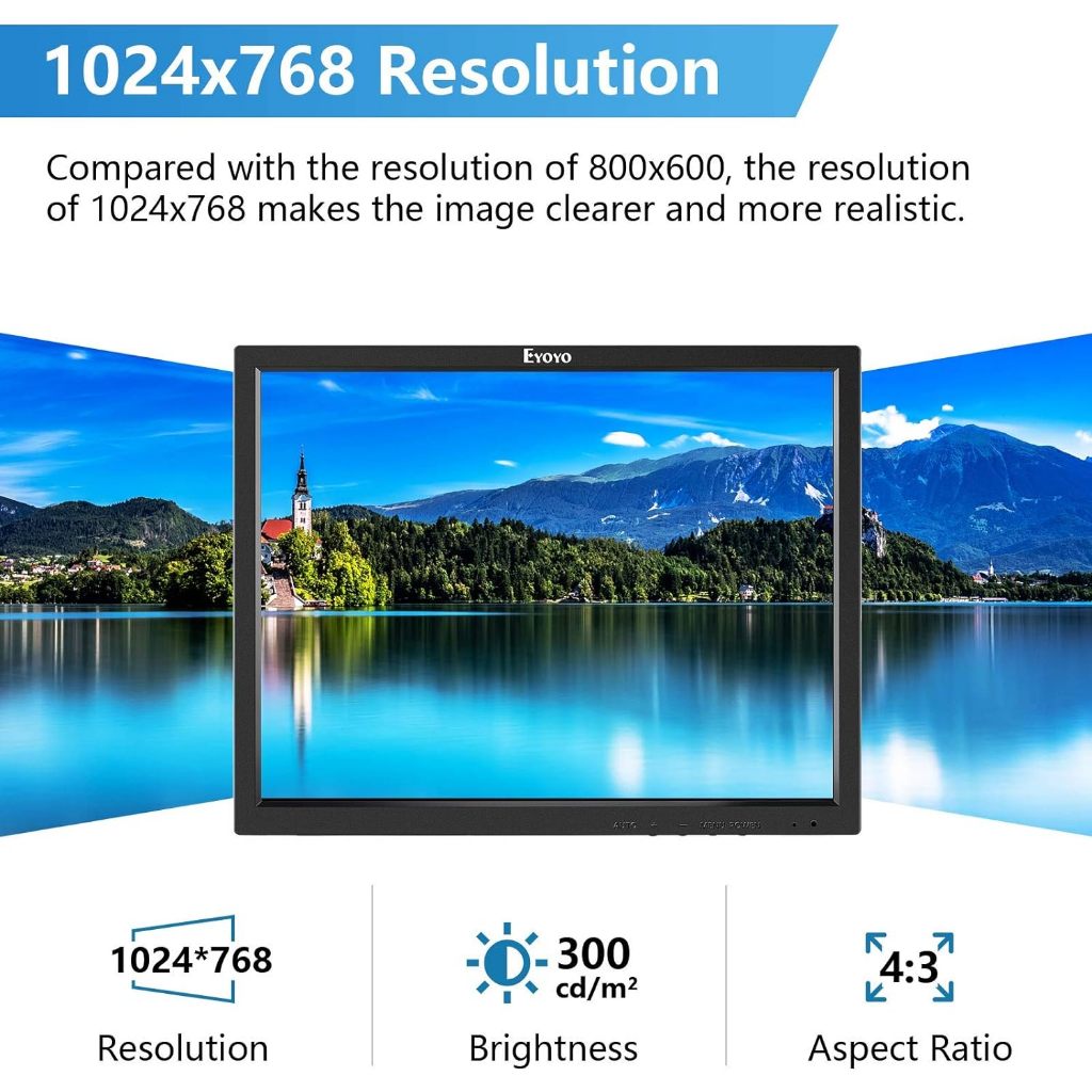 Eyo 7 นิ ้ ว LCD HDMI Monitor 1024x768 จอแสดงผล VGA ขนาดเล ็ กสําหรับกล ...