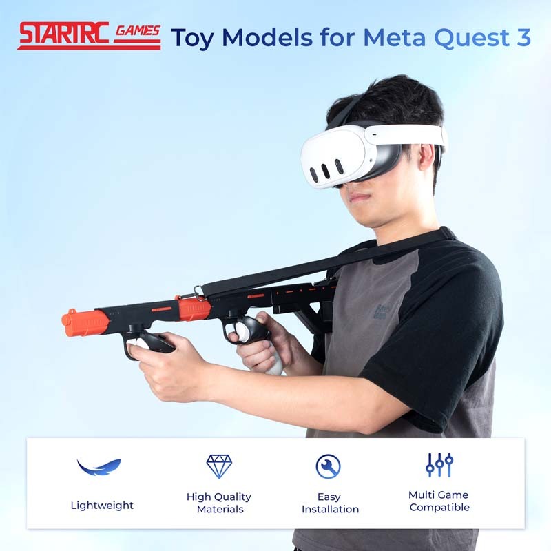 สําหรับ Meta Quest 3 Gun Stock VR Controller Magnetic Gunstock Stand ...