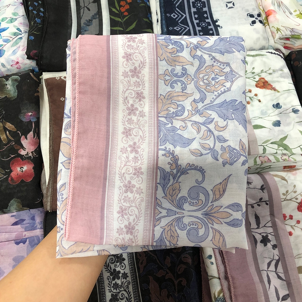 ผ้าฝ้าย พิมพ์ลาย 45 Bawal Happy Flowy Bawal Form ราคาถูก สําหรับ ...