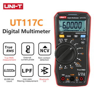 Uni-t UT117C 60000 มัลติมิเตอร์ดิจิทัล AC DC อเนกประสงค์ 117C+UT-CS06A ...