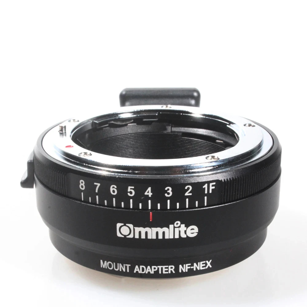 Commlite CM-NF-NEX Manual focus Lens Mount Adapter พร ้ อมรูรับแสง Dial, Nikon G,DX,F,AI,S,D ...