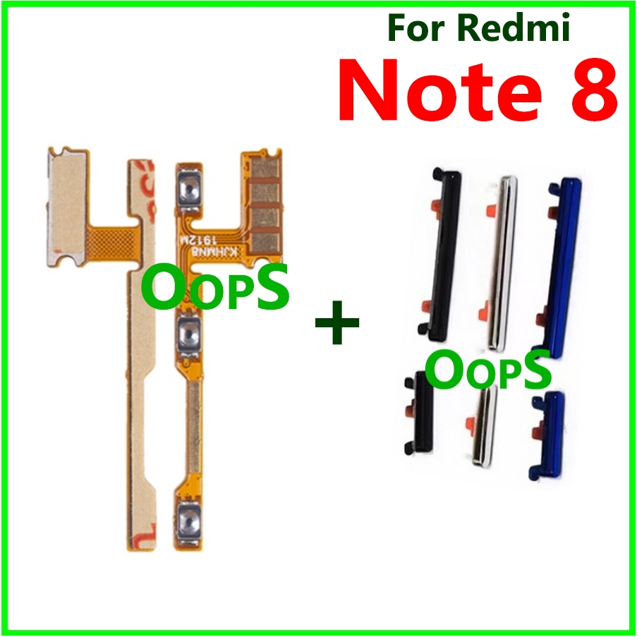 สําหรับ Redmi Note 8 ON OFF ปุ่มปรับระดับเสียงสายไฟ Flex Ribbon Cable ...