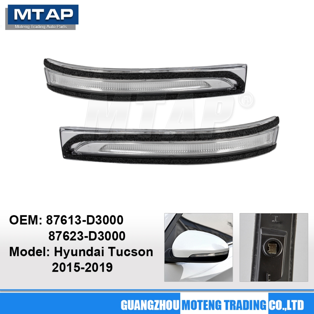 กระจกมองข ้ างไฟเลี ้ ยวสัญญาณสําหรับ Hyundai Tucson 2015 2016 2017 ...