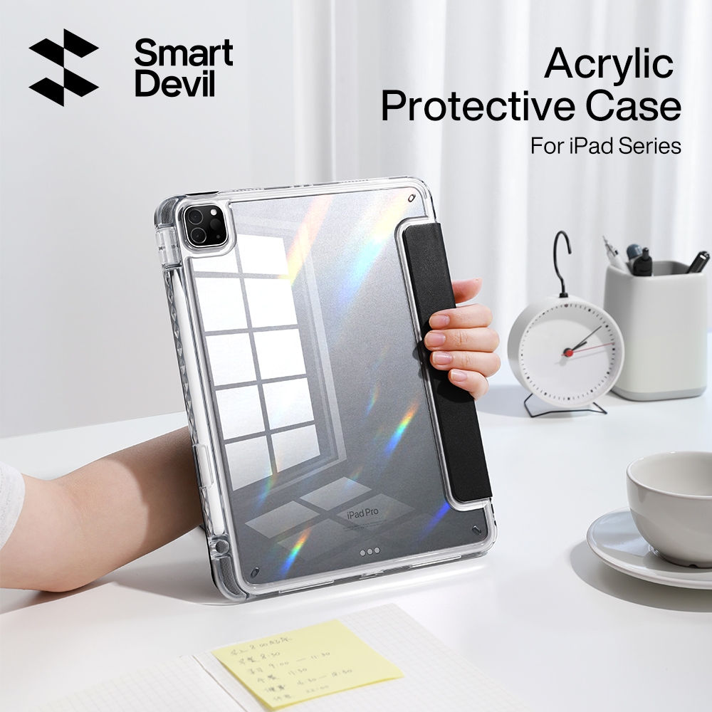 เคสอะคริลิคใส SmartDevil สําหรับ iPad Pro 2024 ใหม ่ /Air 6 คลุมทั ้ งหมดพร ้ อมช ่ องใส ่ ปากกา ...
