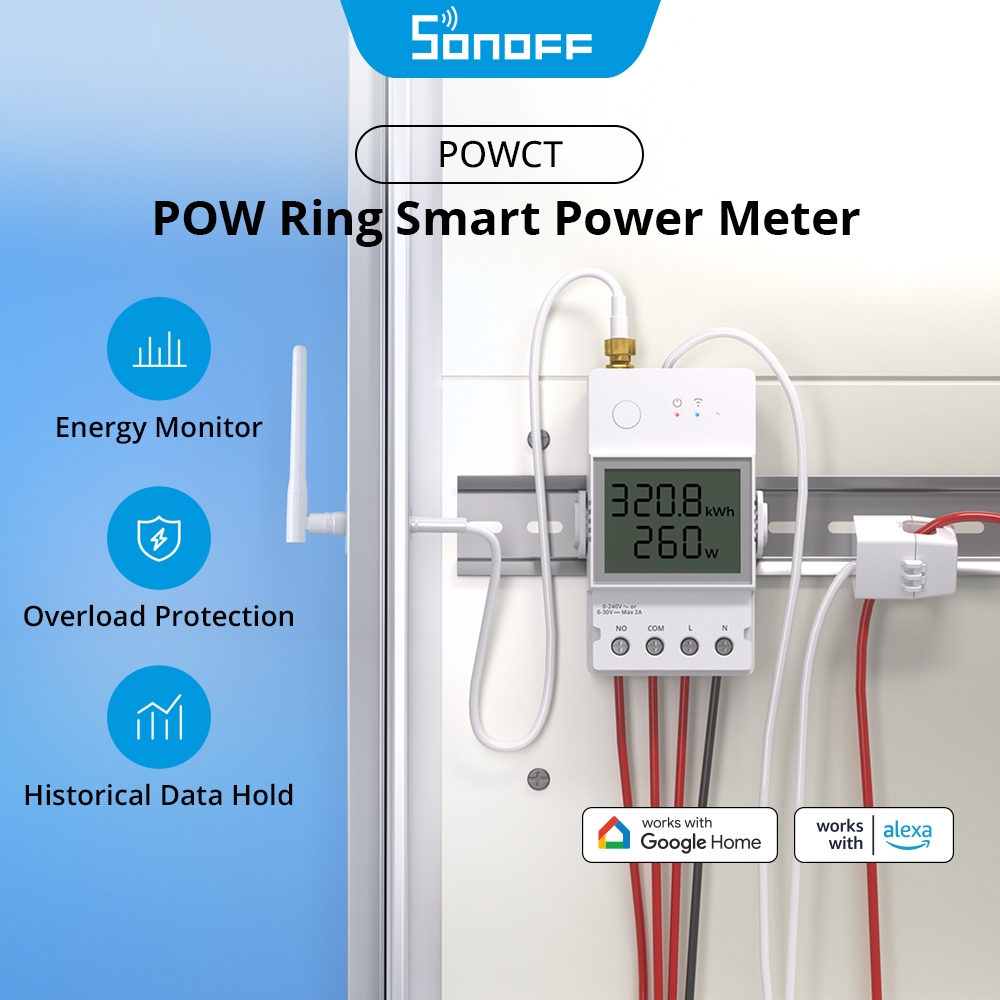 Sonoff POWCT 100A Max WiFi POW แหวนสมาร์ทมิเตอร์แยก CT Sensor ESP32Chip ...