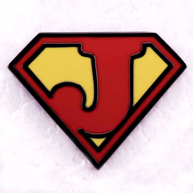 Super Letter J lapel Pin ตัวอักษรโลโก ้ เคลือบ Pin | Shopee Thailand