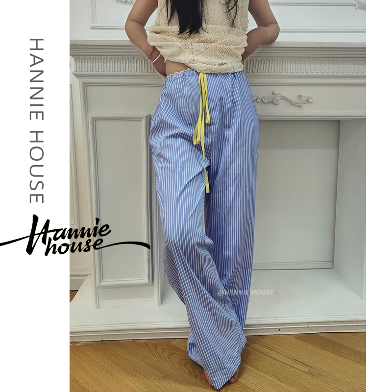 Hannie House- กางเกงหลวมเอวยางยืดลายฤดูร ้ อนของผู ้ หญิง | Shopee Thailand