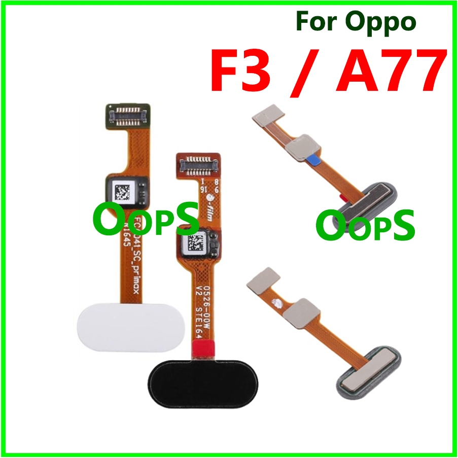 ปุ่มบ้านลายนิ้วมือ Flex สําหรับ OPPO F3 A77 CPH1715 R9S Plus โทรศัพท์ ...
