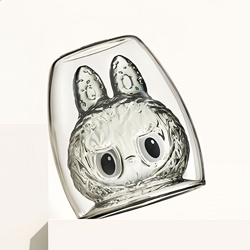 POPMART LABUBU THE MONSTERS-CHEERS! Series double-layer glass cup กล ่ ...