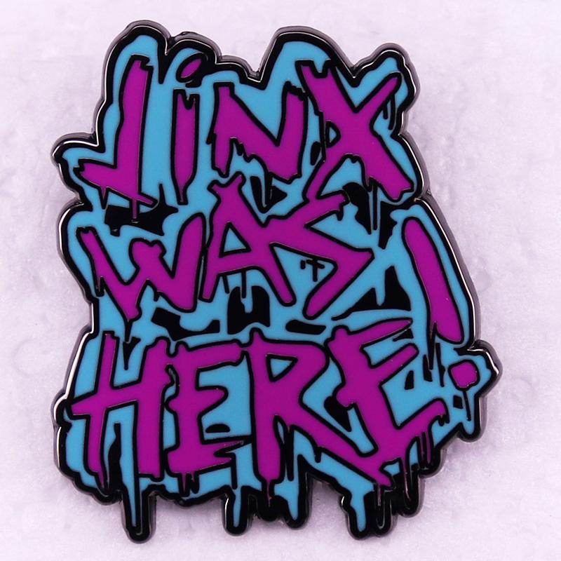 Jinx Here Emblem สติกเกอร ์ Hard Enamel Emblem League of Legends เกมสร ...