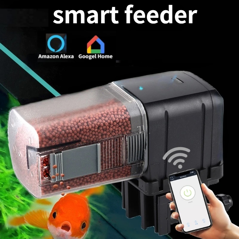 Wifi อัจฉริยะอัตโนมัติ Aquarium ชามปลาเครื่องป้อนอาหาร USB Powered ...