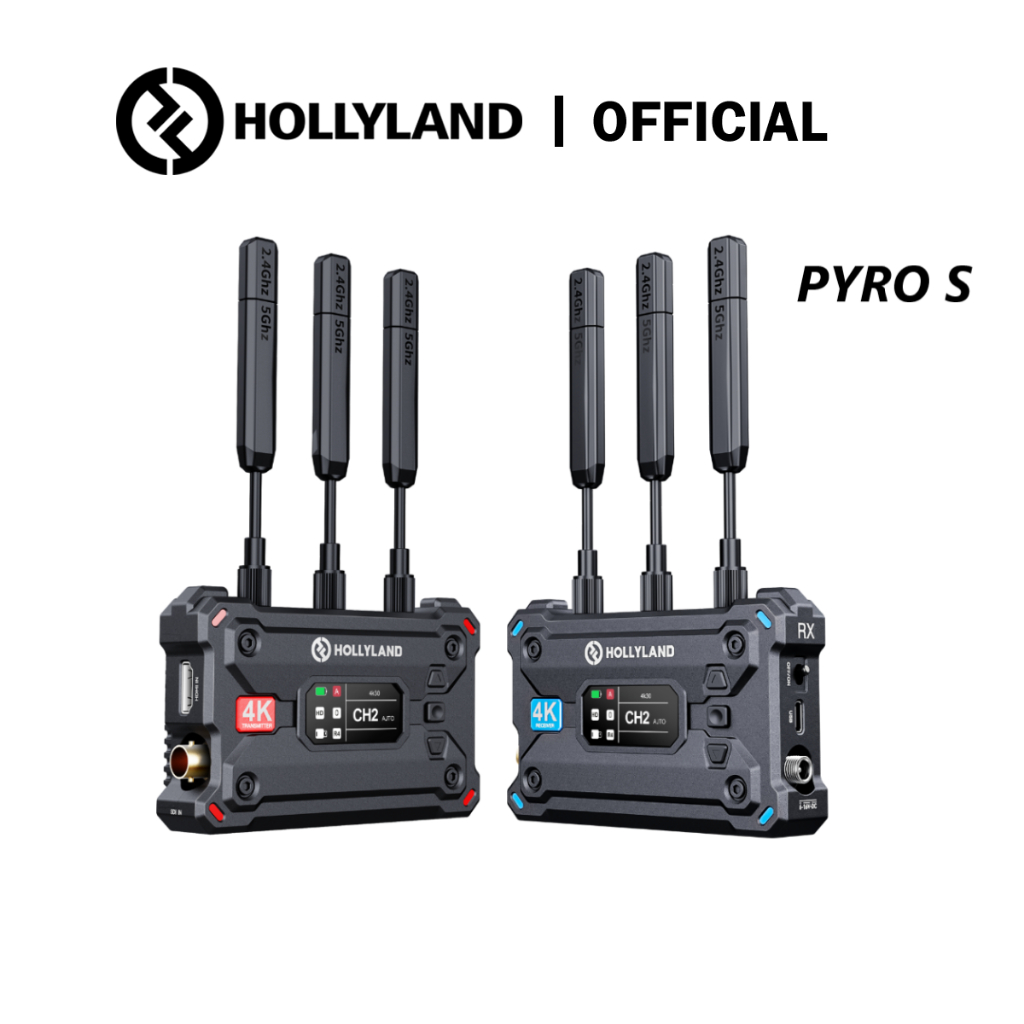 Hollyland PYRO S ระบบส่งสัญญาณวิดีโอไร้สายสําหรับกล้องช่วง 400 ม. 0.05s Latency ต่ํา 1TX รองรับ ...