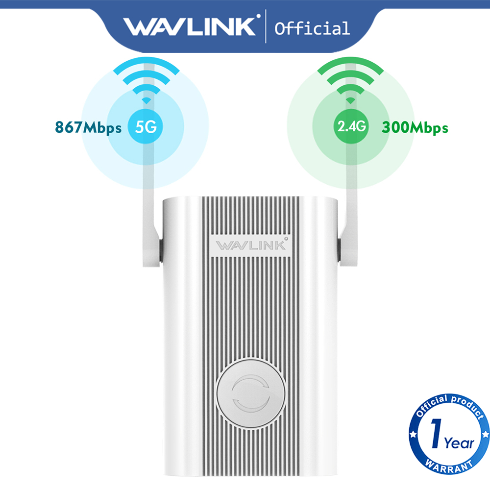 Wavlink AC1200 WiFi Range Extender Internet Booster 5G Dual Band ...