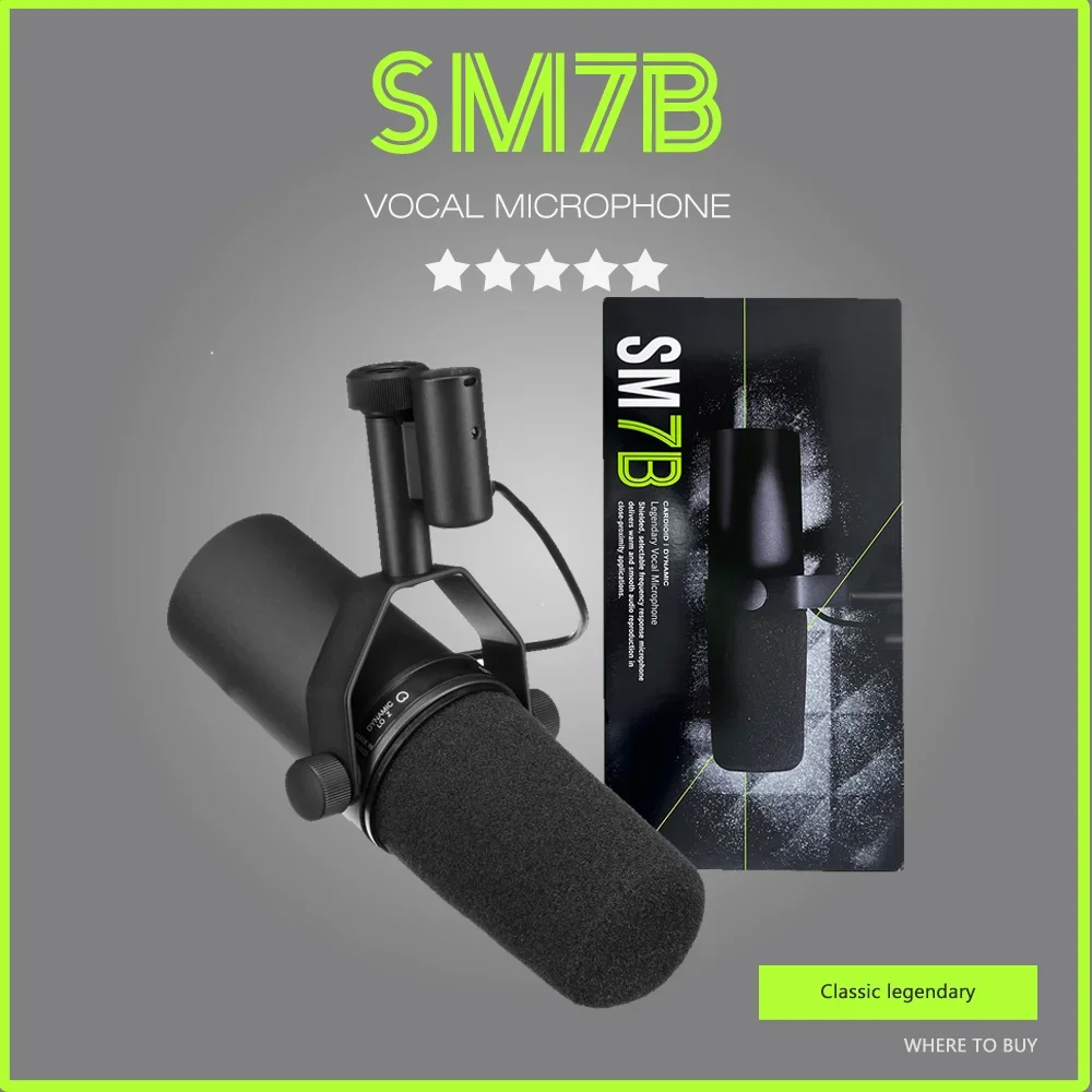 ⭐Sm7b Cardioid ไมโครโฟนแบบไดนามิก Sm7b 7B สตูดิโอเลือกไมโครโฟนตอบสนอง ...