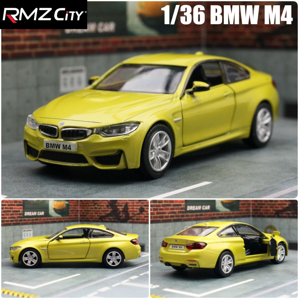 Rmz CITY 1/36 BMW M4 Mpower จําลอง Die Cast รถรุ ่ น Diecast โลหะผสมโลหะ Miniature ดึงกลับคอลเลก ...