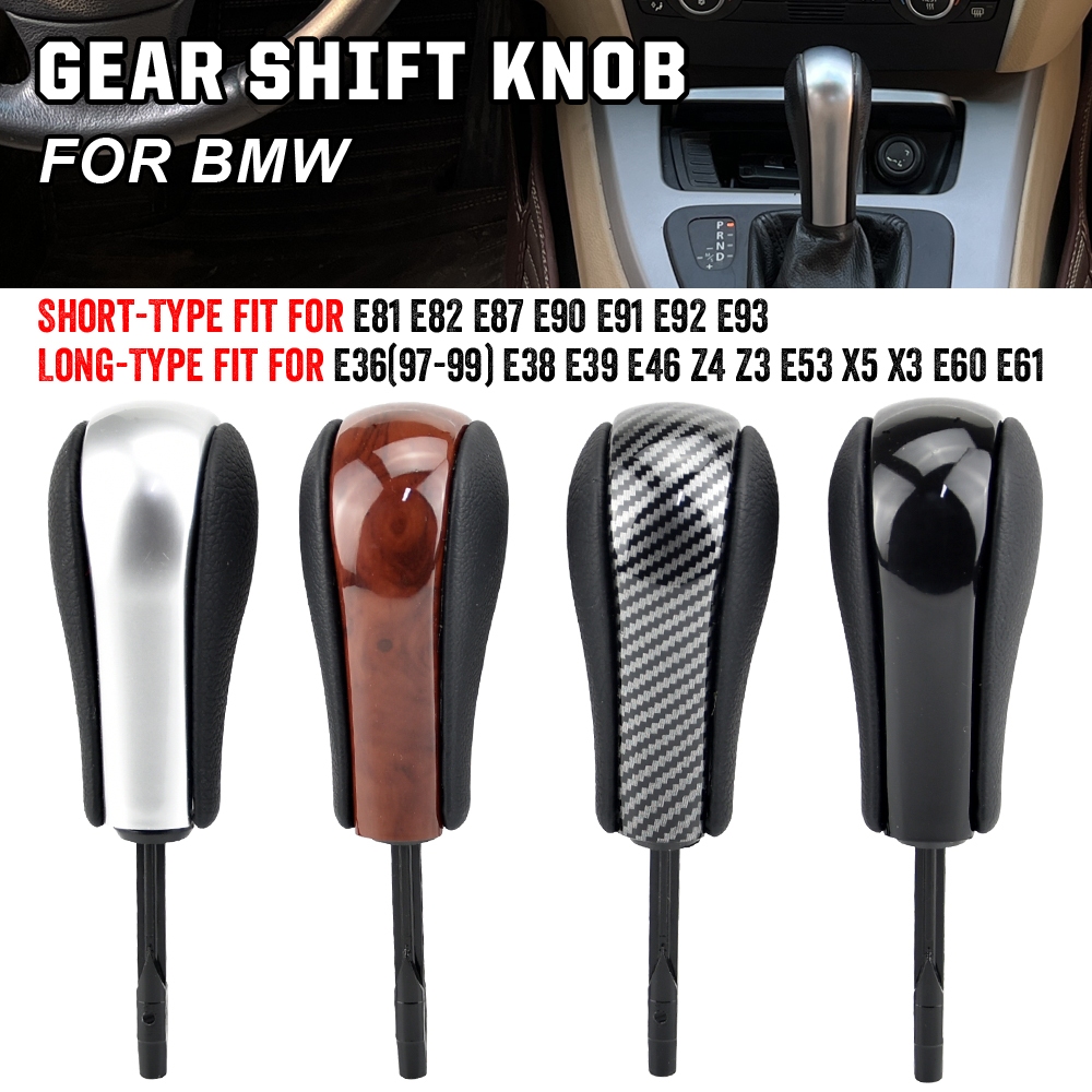 อัตโนมัติเกียร์รถเกียร์ Shift Knob สําหรับ BMW E39 E46 E53 E60 E61 E63 E64 E81 E82 E87 E90 E91 ...