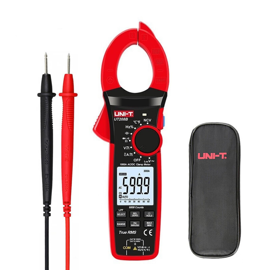 Uni-t UT208B Analog Digital Clamp Meter Current Clamps AC DC 1000A ...