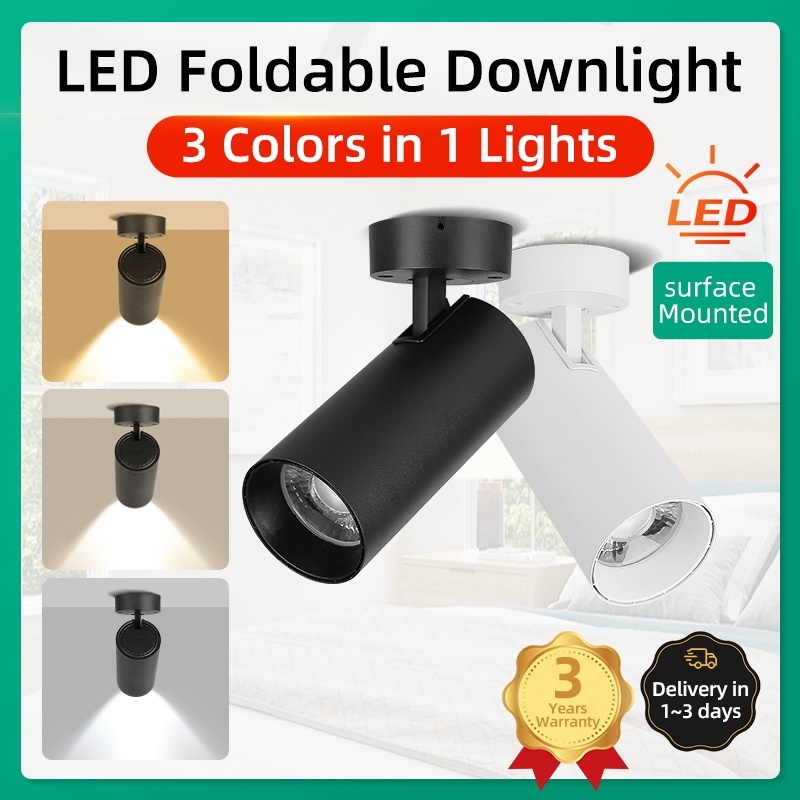 Led Downlight Spotlight Track Light Tricolor Pin Light โคมไฟเพดาน ...