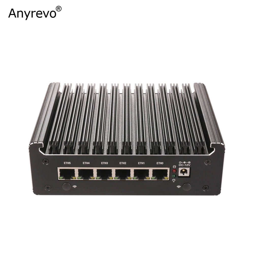 Fanless intel 12th Gen N100 Soft Router Quad Core Mini PC 6 intel i226v ...