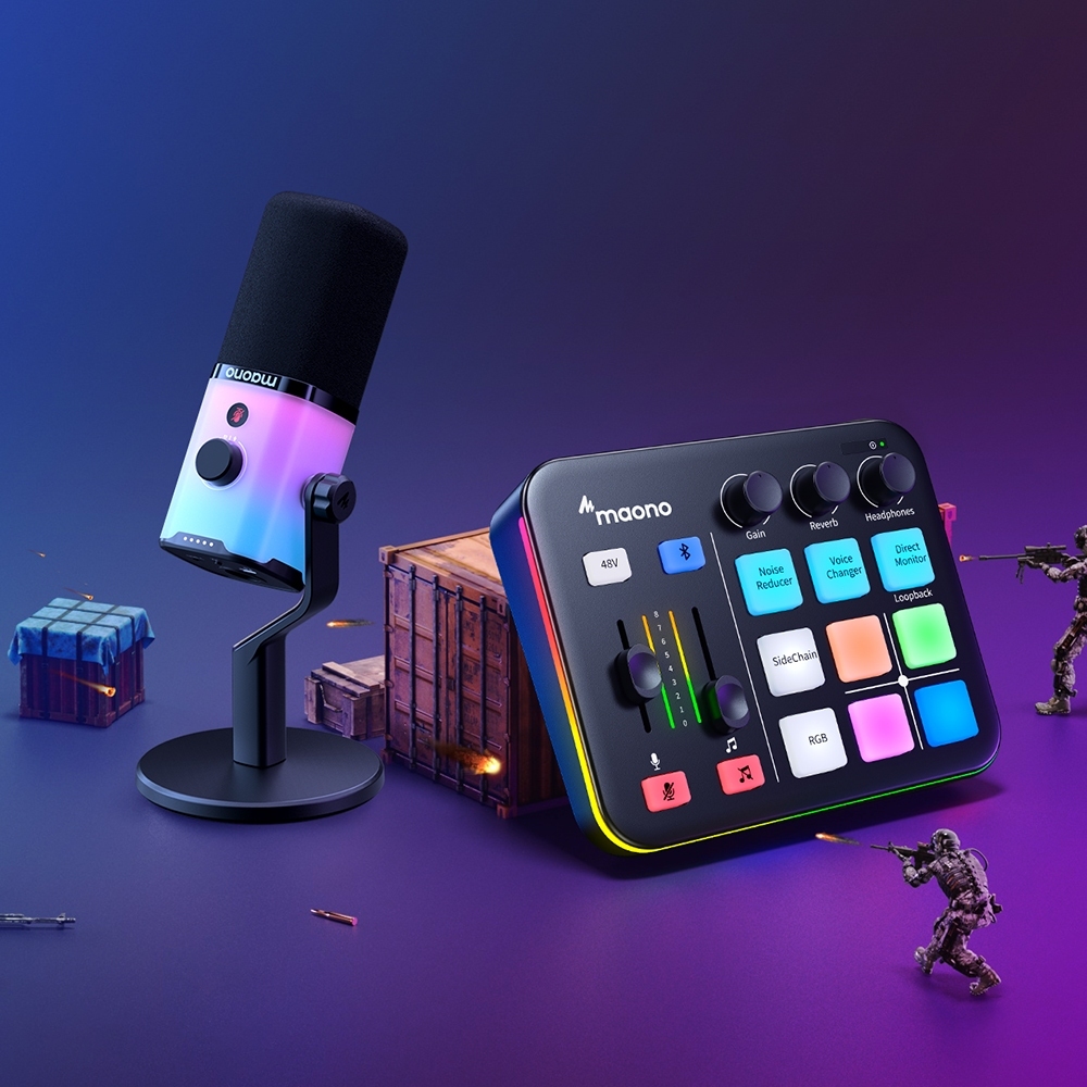 Maono G1 NEO มินิเกมการ ์ ดเสียงอินเทอร ์ เฟซเสียงการ ์ ดเสียงมืออาชีพสนับสนุนไมโครโฟน XLR พร ้ ...