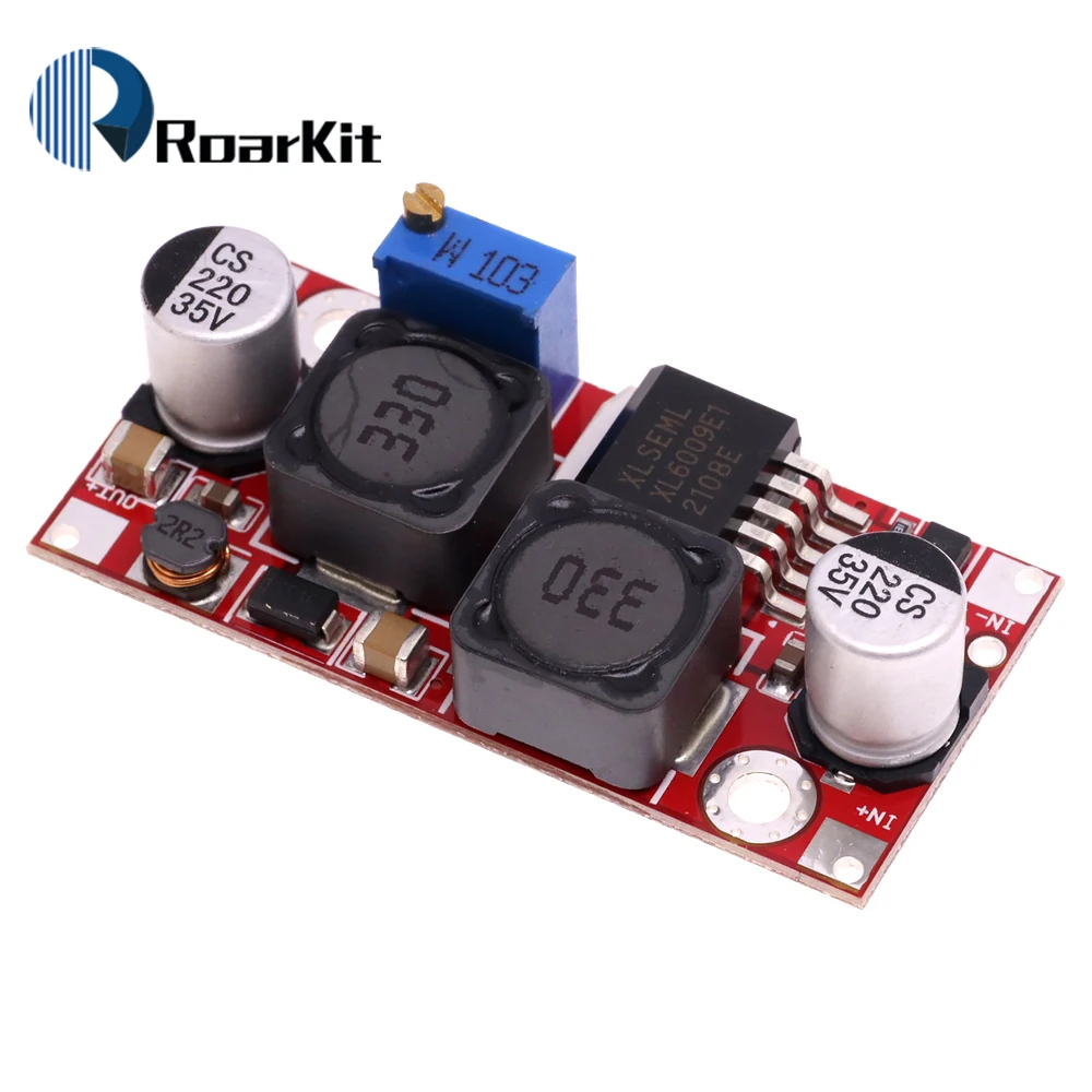 Boost Buck DC-DC ปรับ Step Up Down Converter XL6009 โมดูลแหล่งจ่ายไฟ 20W 5-32V ถึง 1.2-35V ...